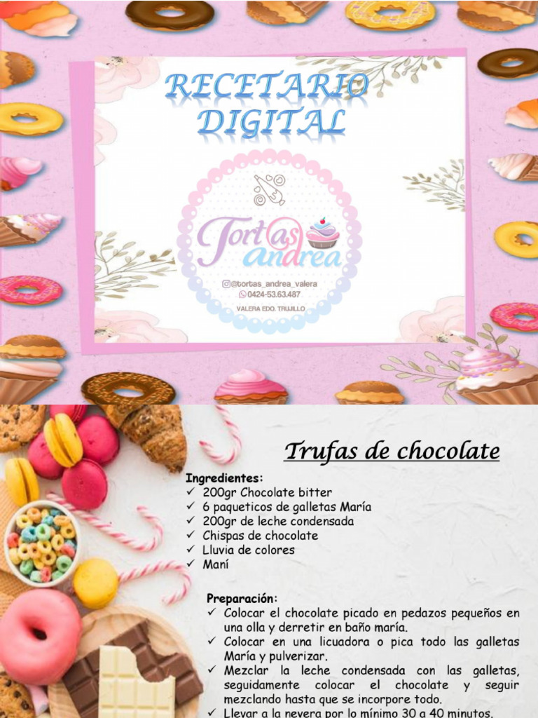Recetario Digital Tortas Andrea | PDF