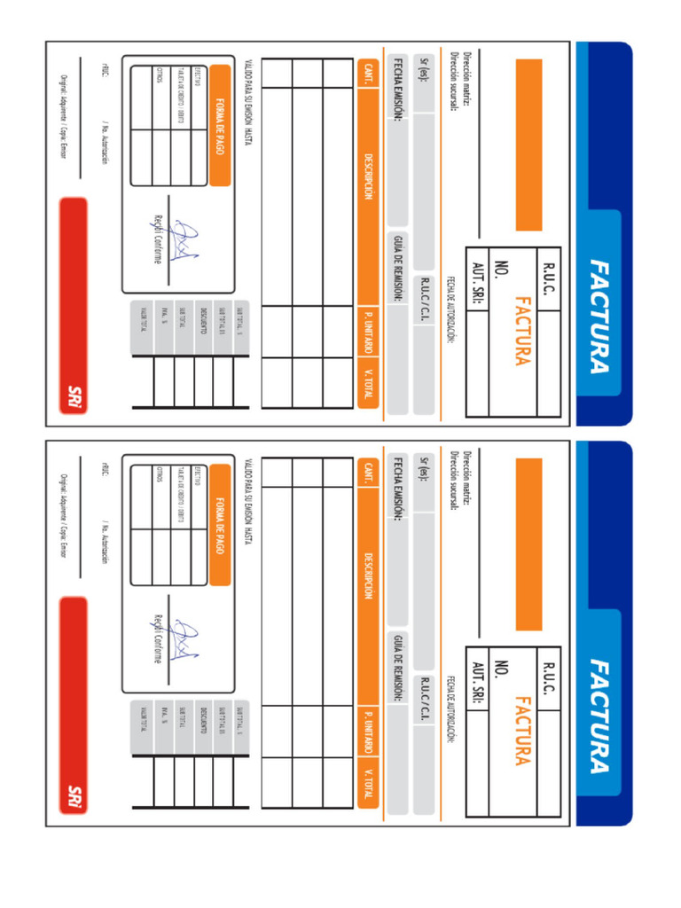 formato facturas | PDF