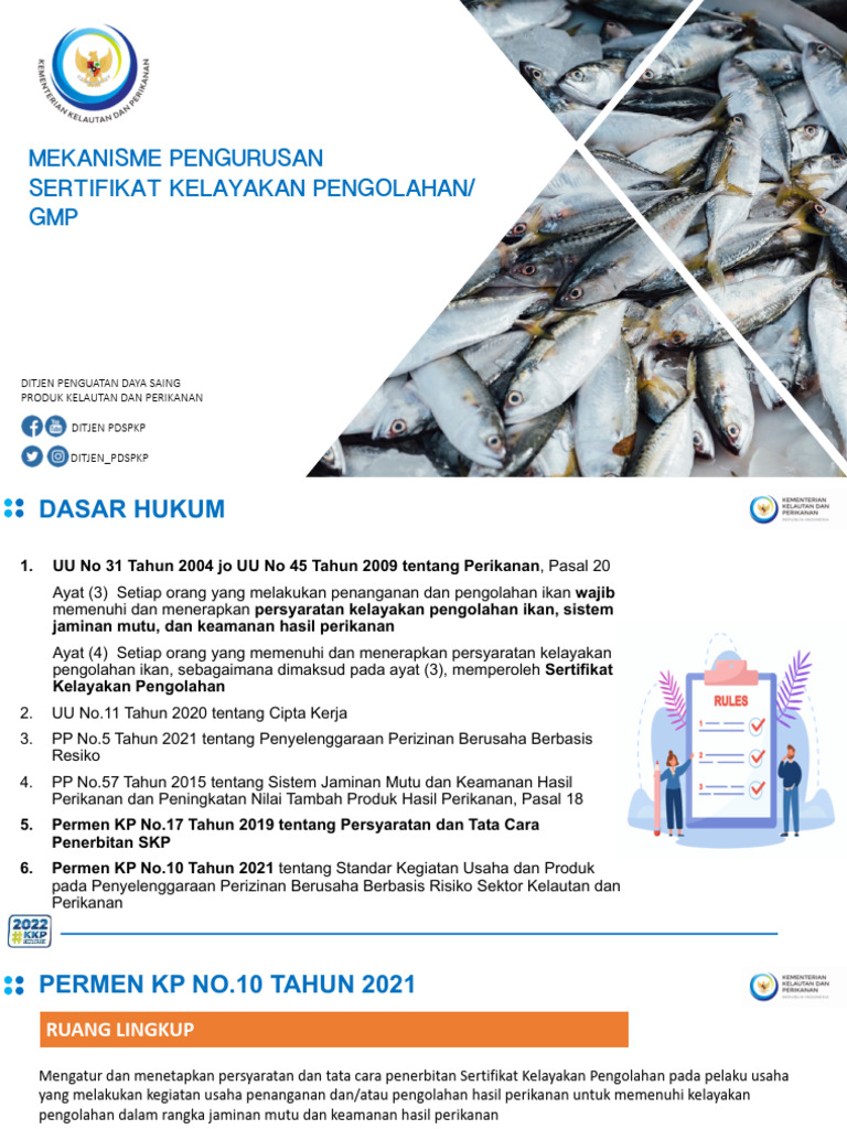 Mekanisme Sertifikat GMP Pengolahan Ikan | PDF