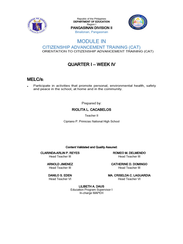 CAT Module Q1 Week 4 Law Enforcement | PDF | Criminal Justice | Crime & Violence