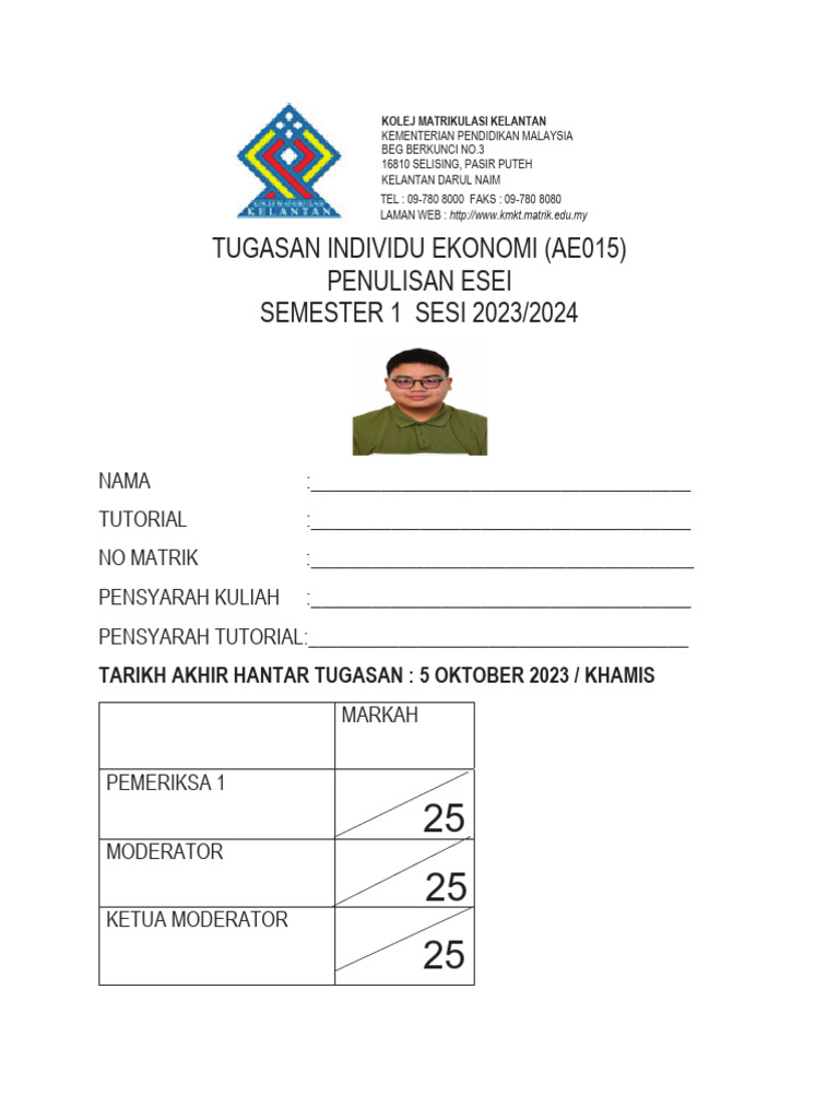 Penulisan Esei Sem 1 2023-2024 | PDF