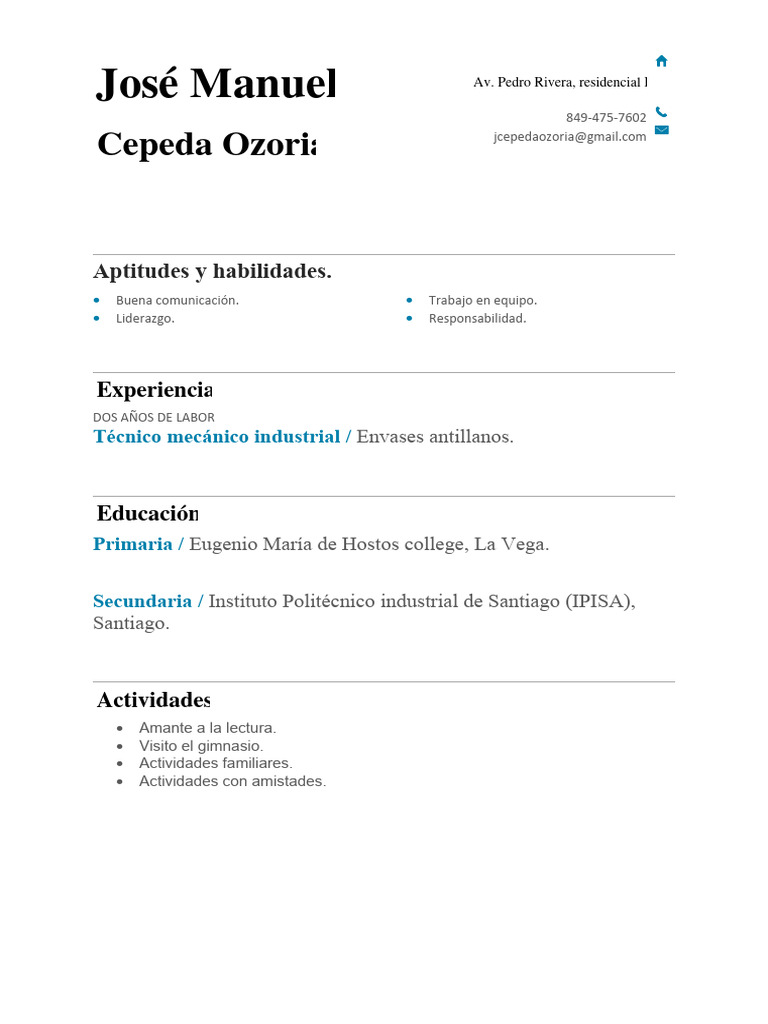 José Manuel Cepeda Ozoria | PDF