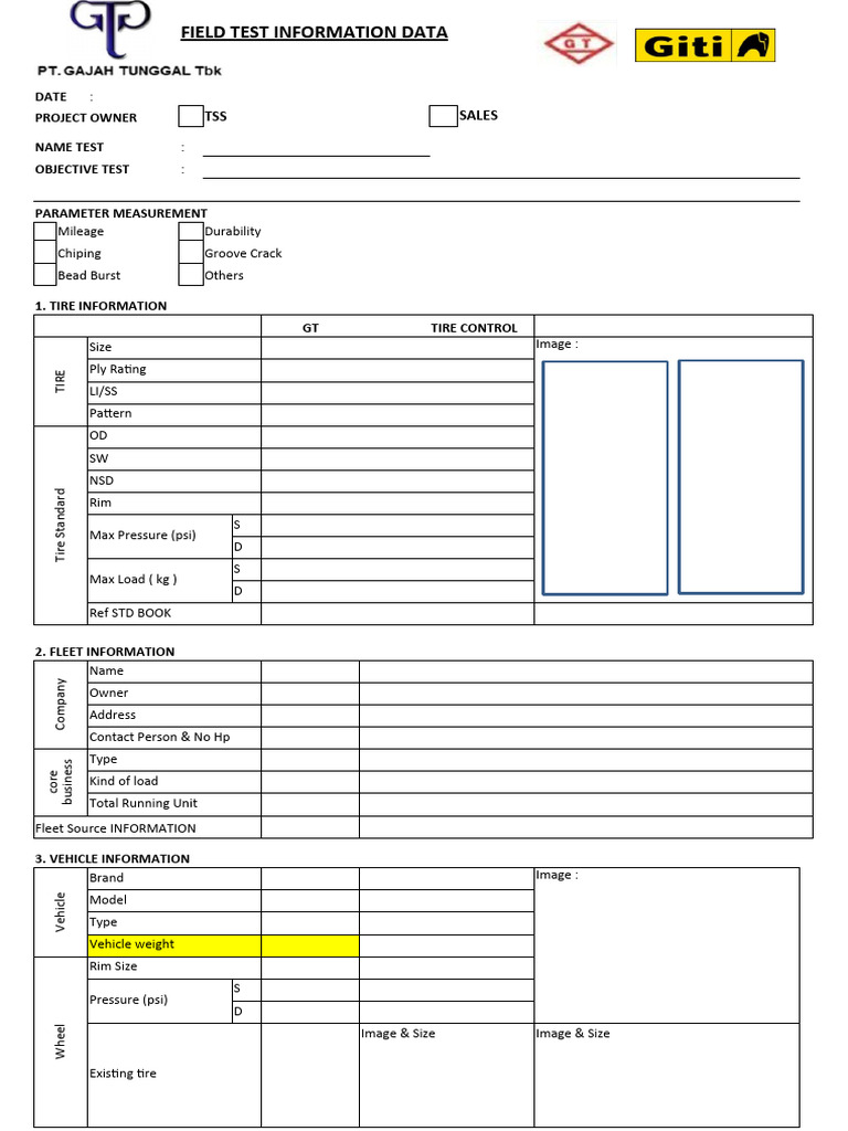 Form Field Test Request-Distributor | PDF | Tire | Fuel Economy In ...
