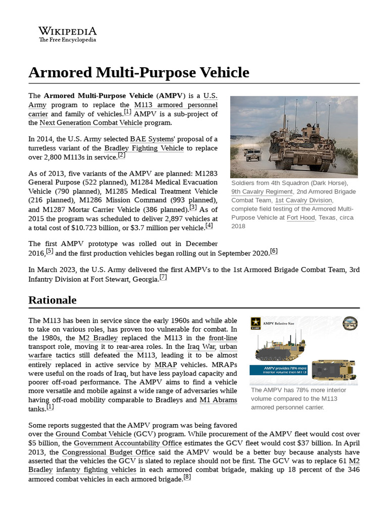Armored Multi-Purpose Vehicle | PDF | Military Vehicles | Armoured Fighting Vehicles