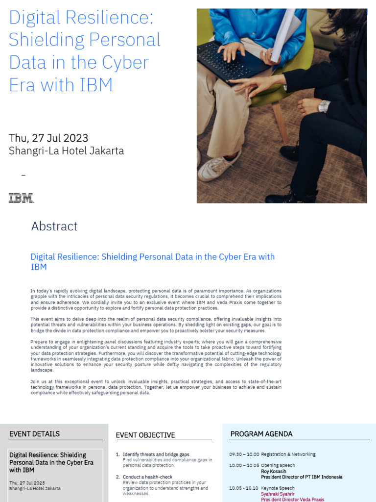 Digital Resilience Shielding Personal Data In The Cyber Era With Ibm En Download Free Pdf