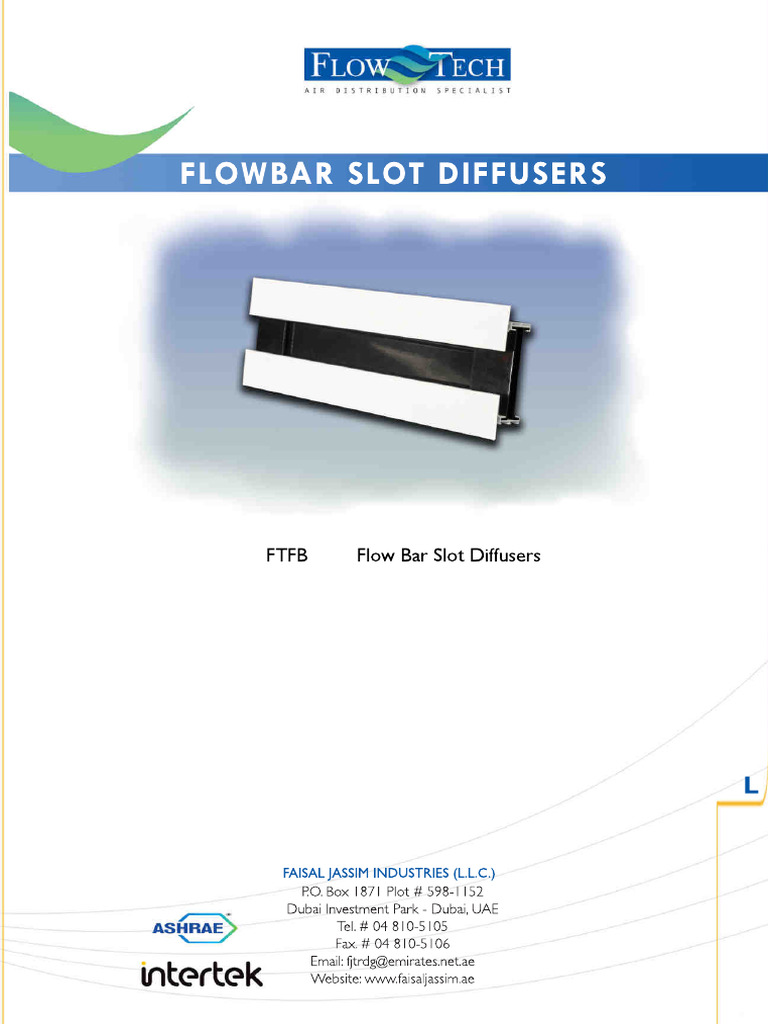Flowbar Slot Diffusers | PDF