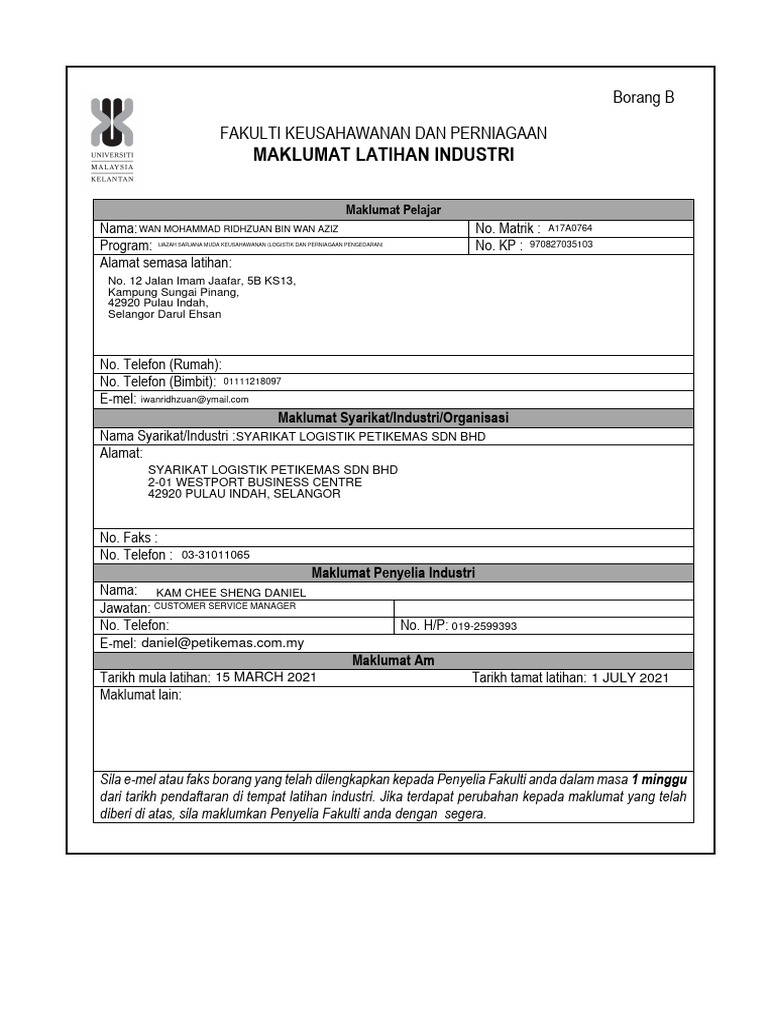 Borang B A17a0764 Pdf