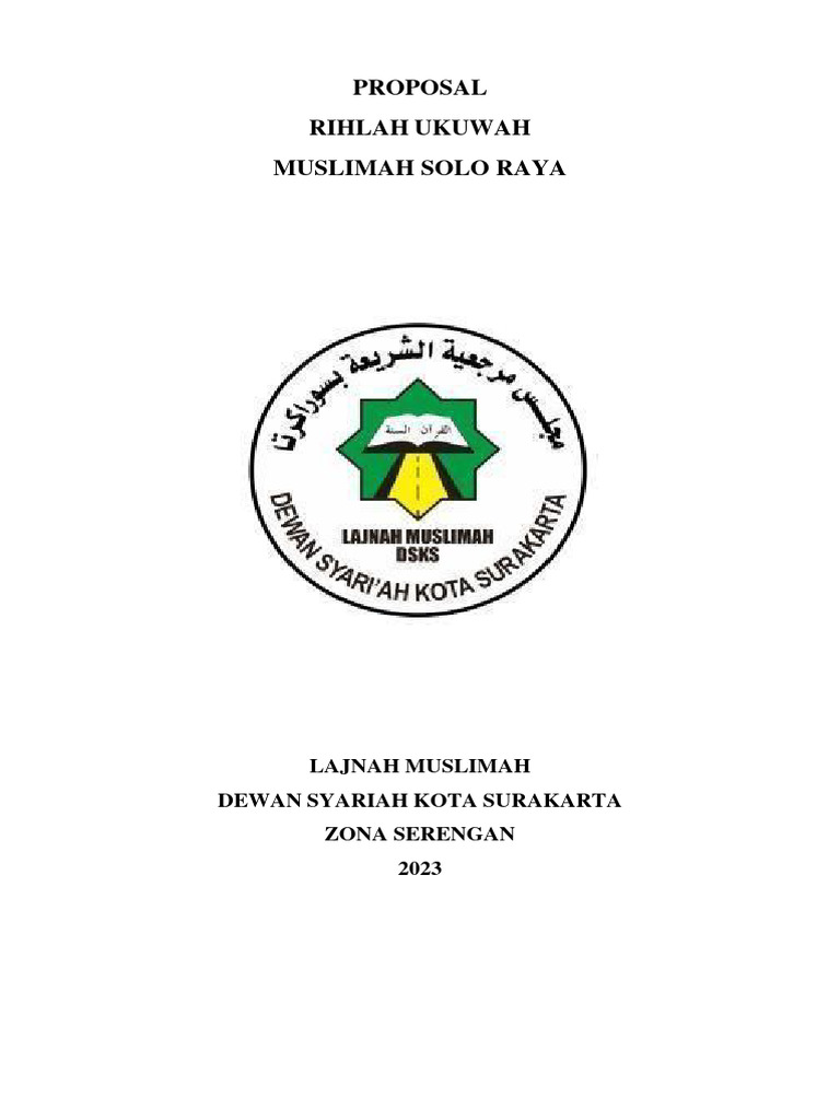 Proposal Rihlah Ukhuwah Muslimah 2023 | PDF