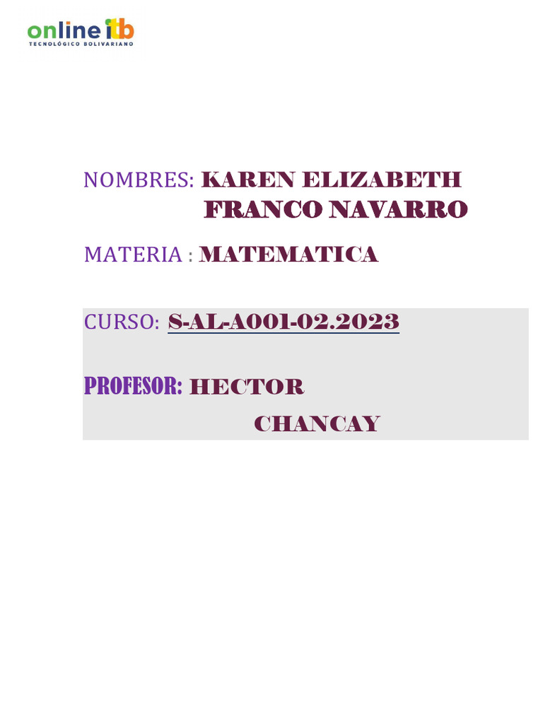 Tarea Virtual 3 Pendiente Karen Franco | PDF