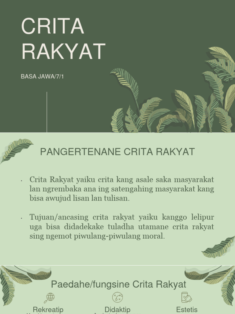 Crita Rakyat | PDF