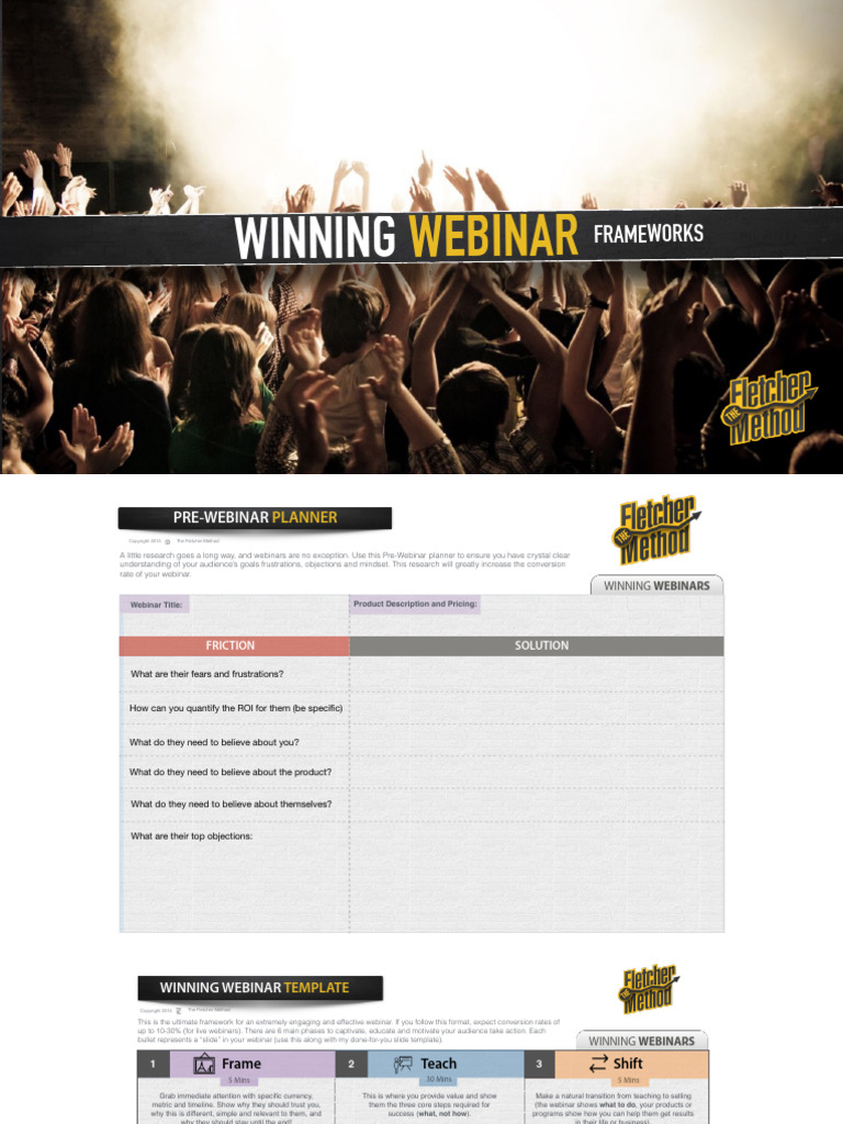 Winning Webinar Formula Frameworks | PDF