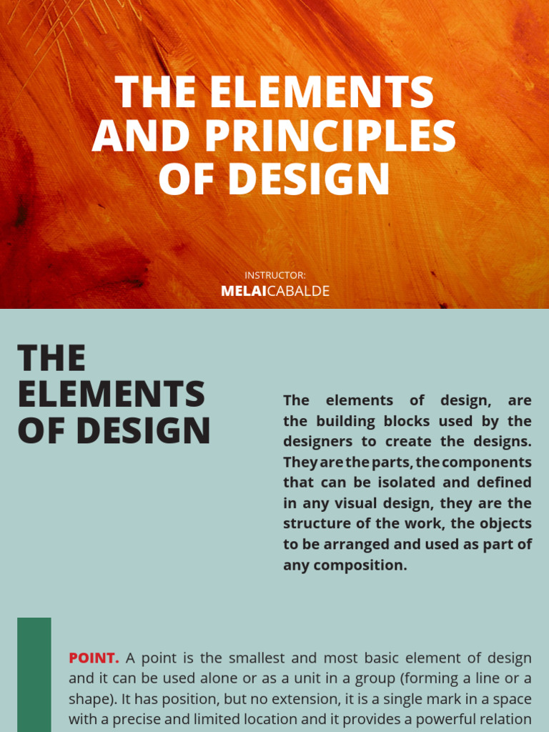 Elements & Principles of Design | PDF | Composition (Visual Arts)