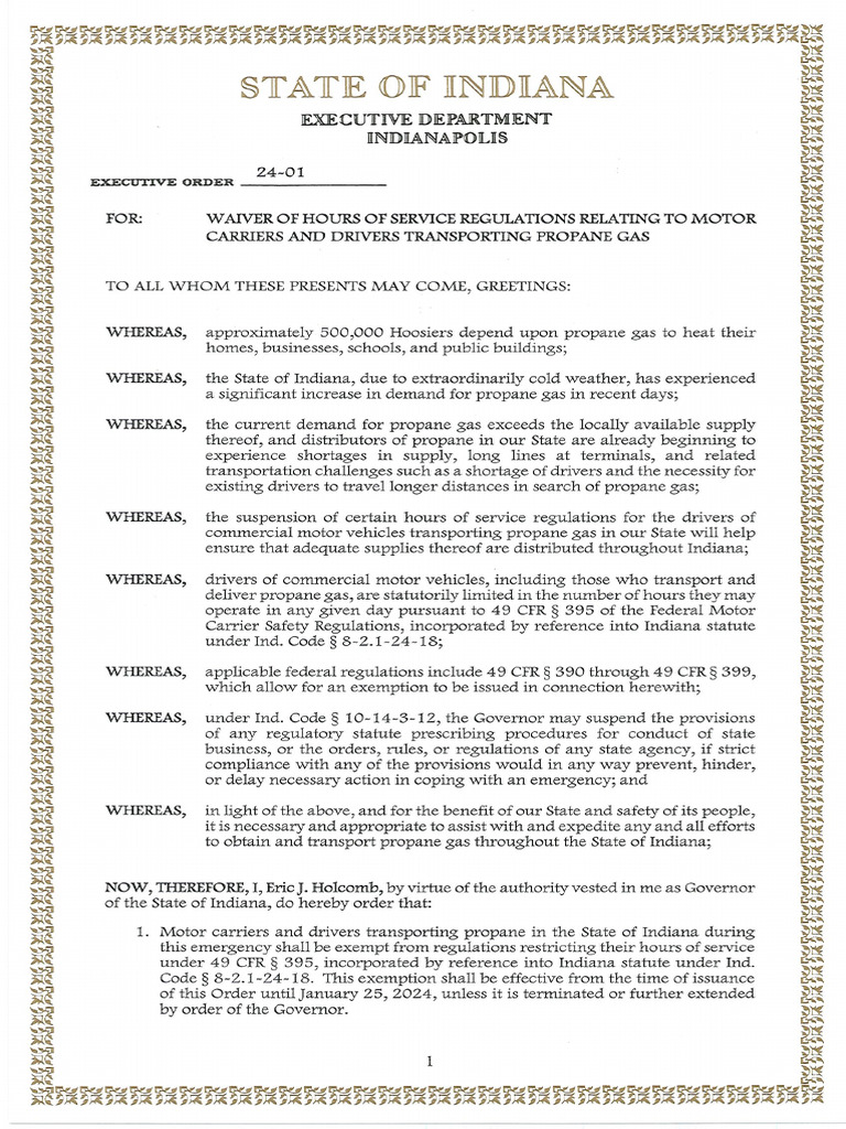 Executive Order 24-01 | PDF