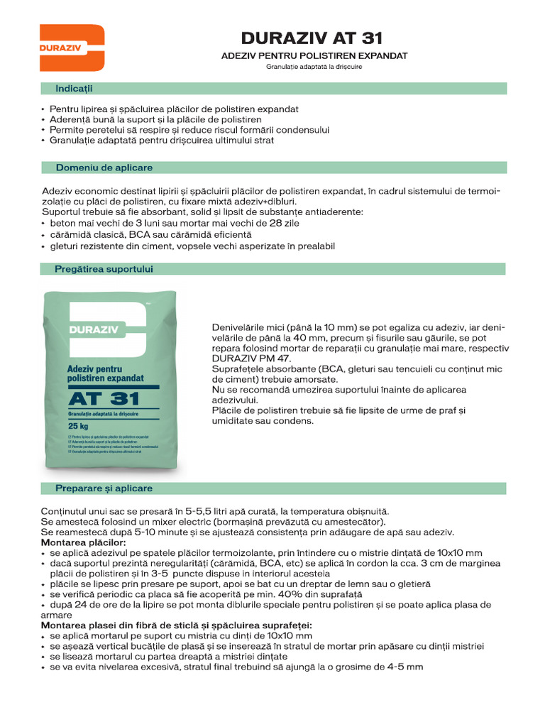 Duraziv AT31 Nou | PDF