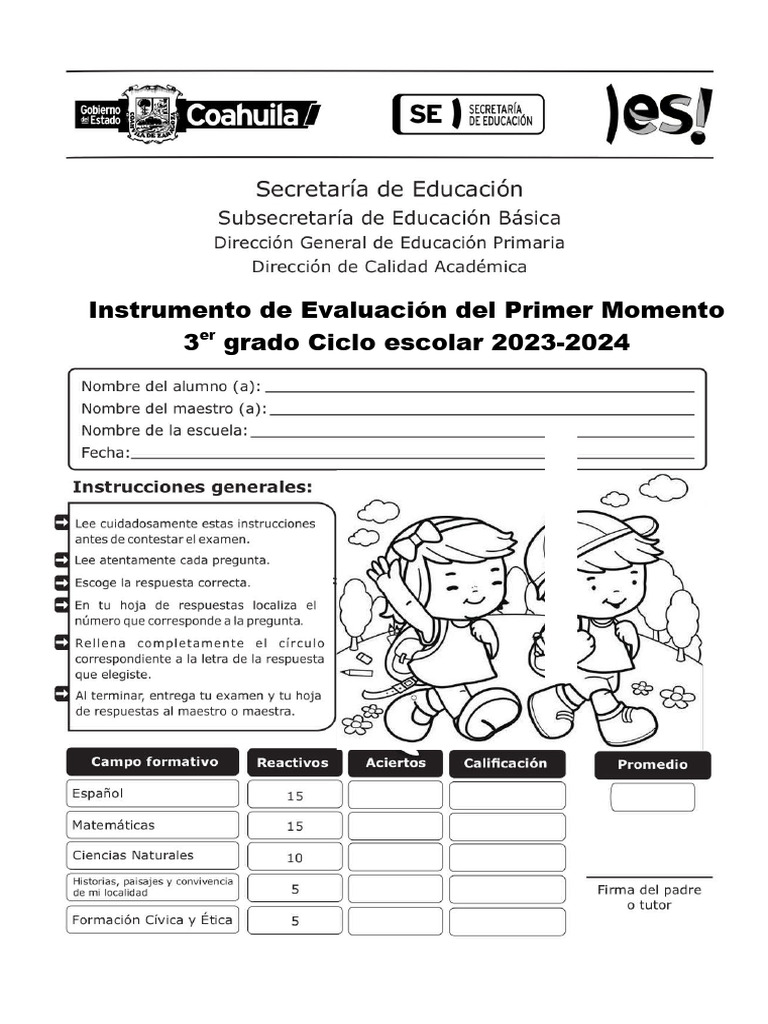 Evaluación de Español y Matemáticas 3er Grado | PDF | Pulmón | Corazón