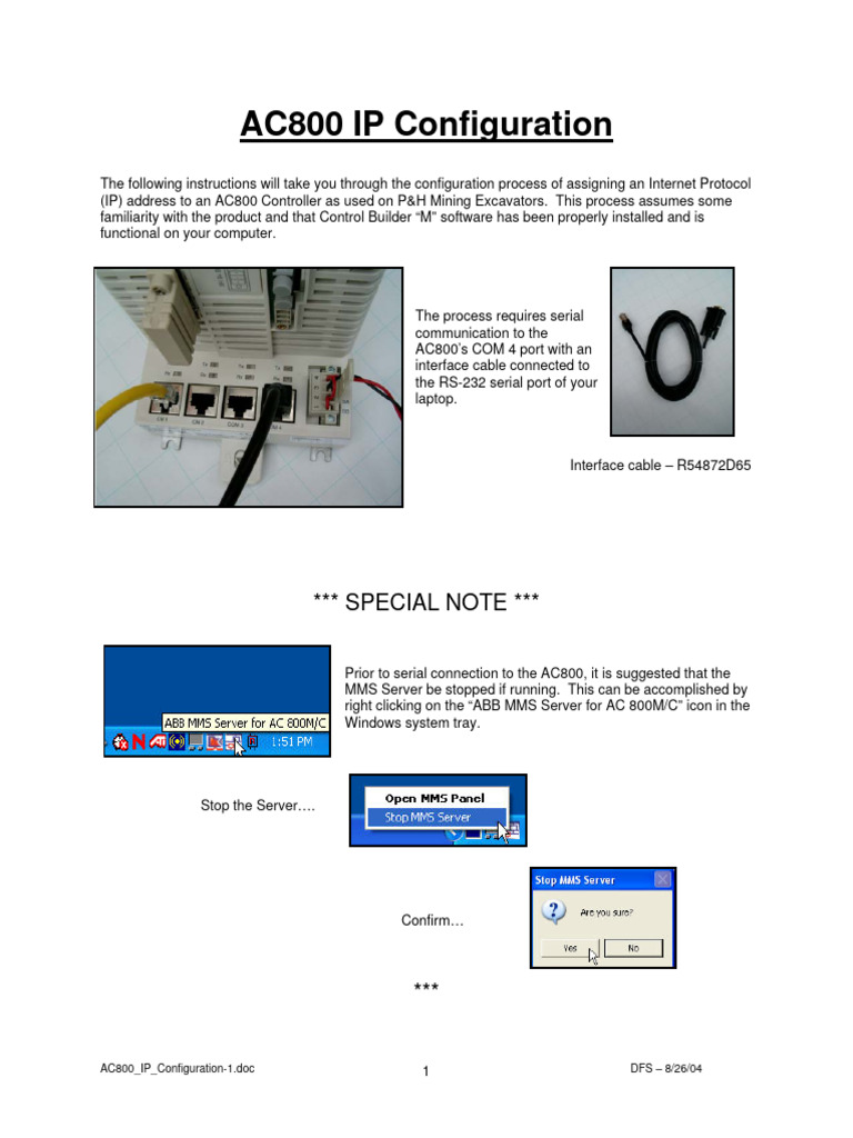 AC800 IP Configuration-1 | PDF | Computers