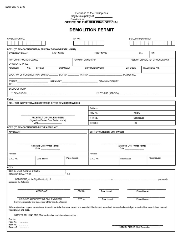 Demolition Form A4 | Download Free PDF | Demolition | Justice