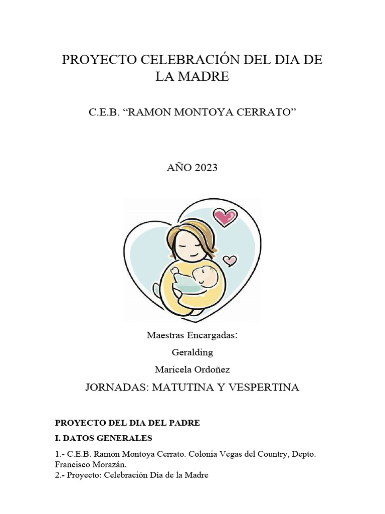 Proyecto Dia de La Madre | PDF