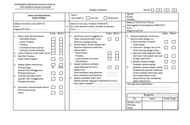 Check List Keselamatan | PDF