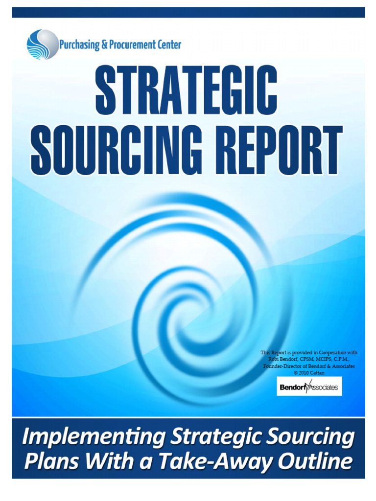 Strategic Sourcing Plan Development Guide | PDF | Procurement | Supply ...