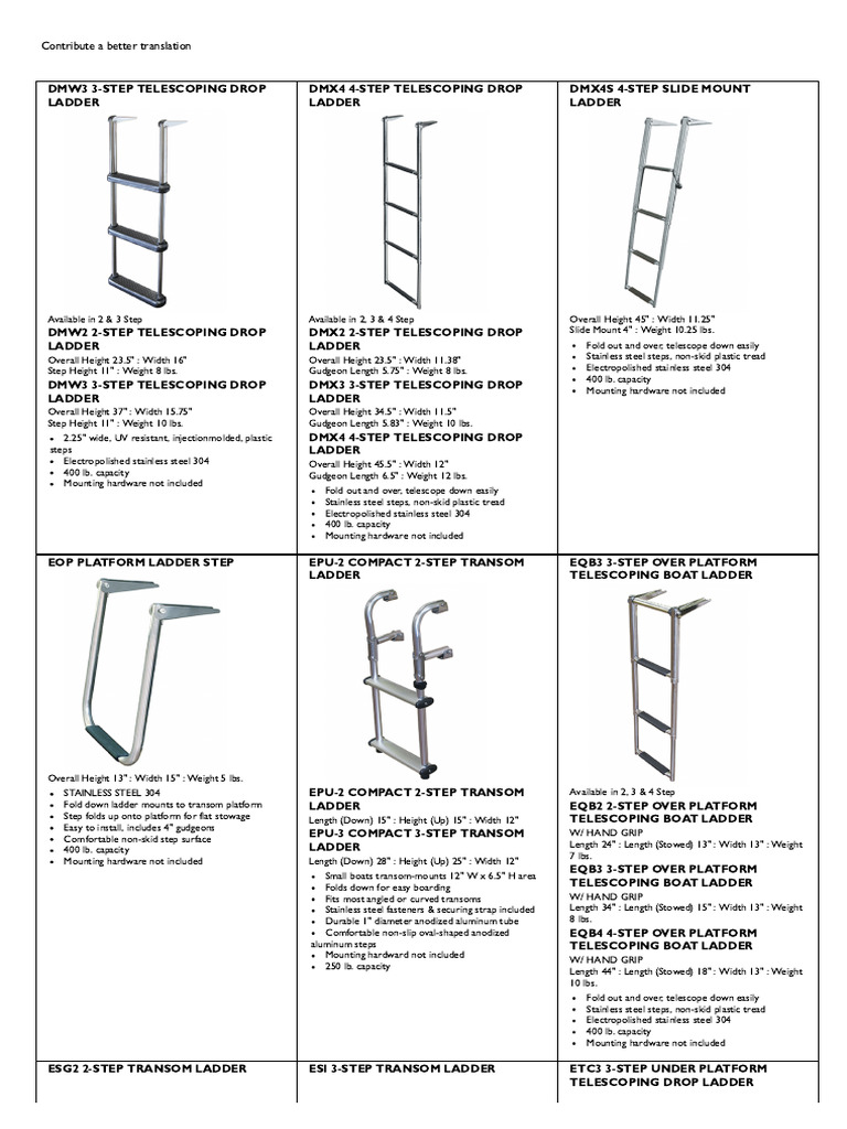 3-JIF Marine Transom Ladders | PDF
