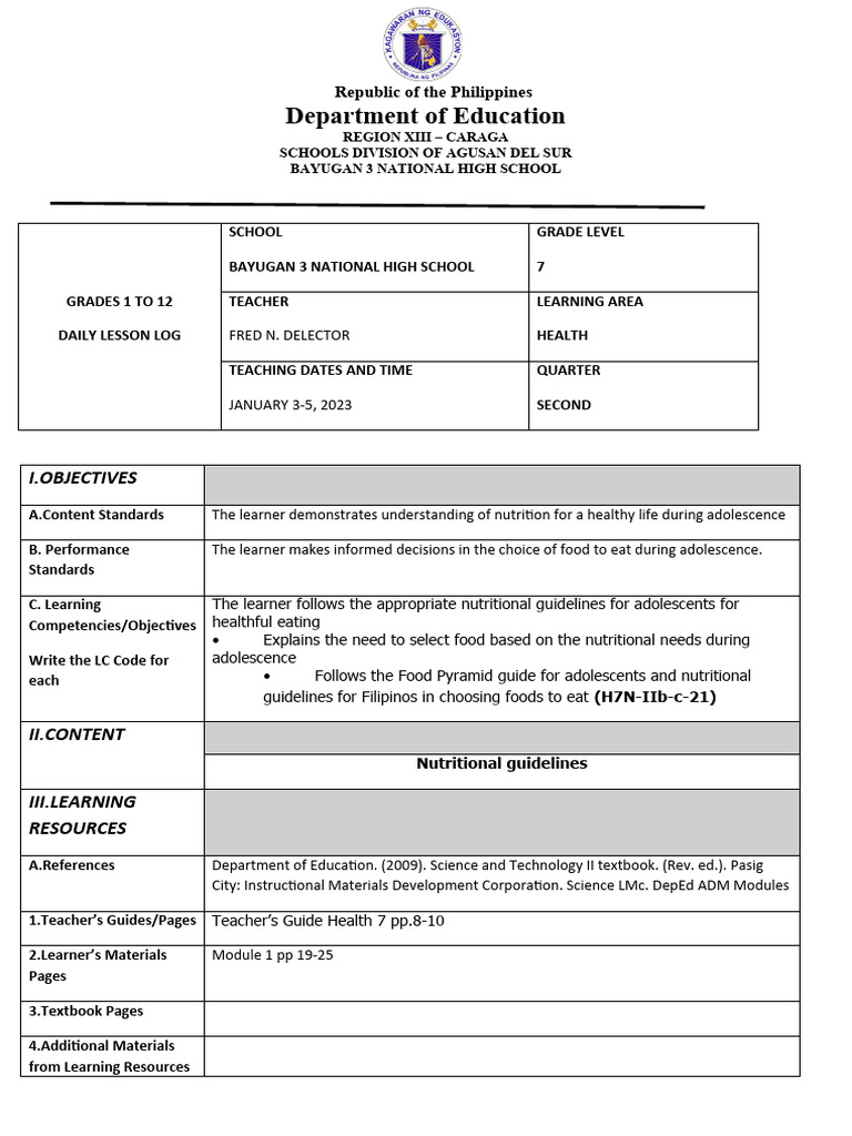 GRADE 7 MAPEH q.2 week 4 | PDF | Learning | Teachers