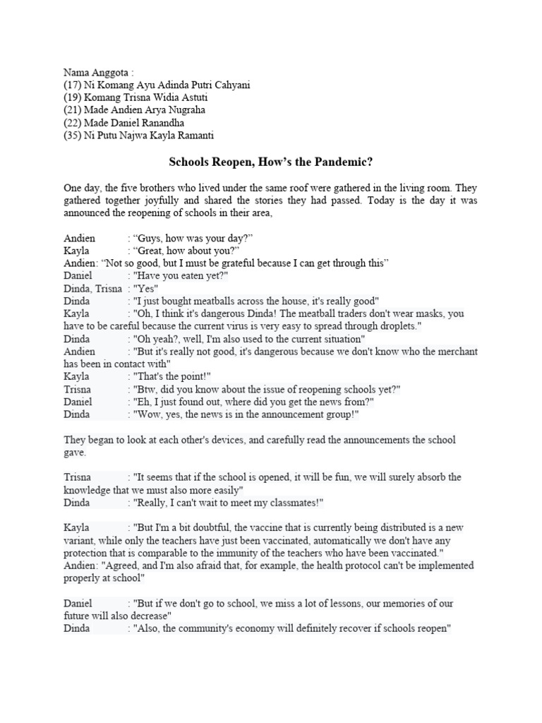 Analytical Exposition Dialogue_2022 Copy | PDF | Vaccines | Medical ...