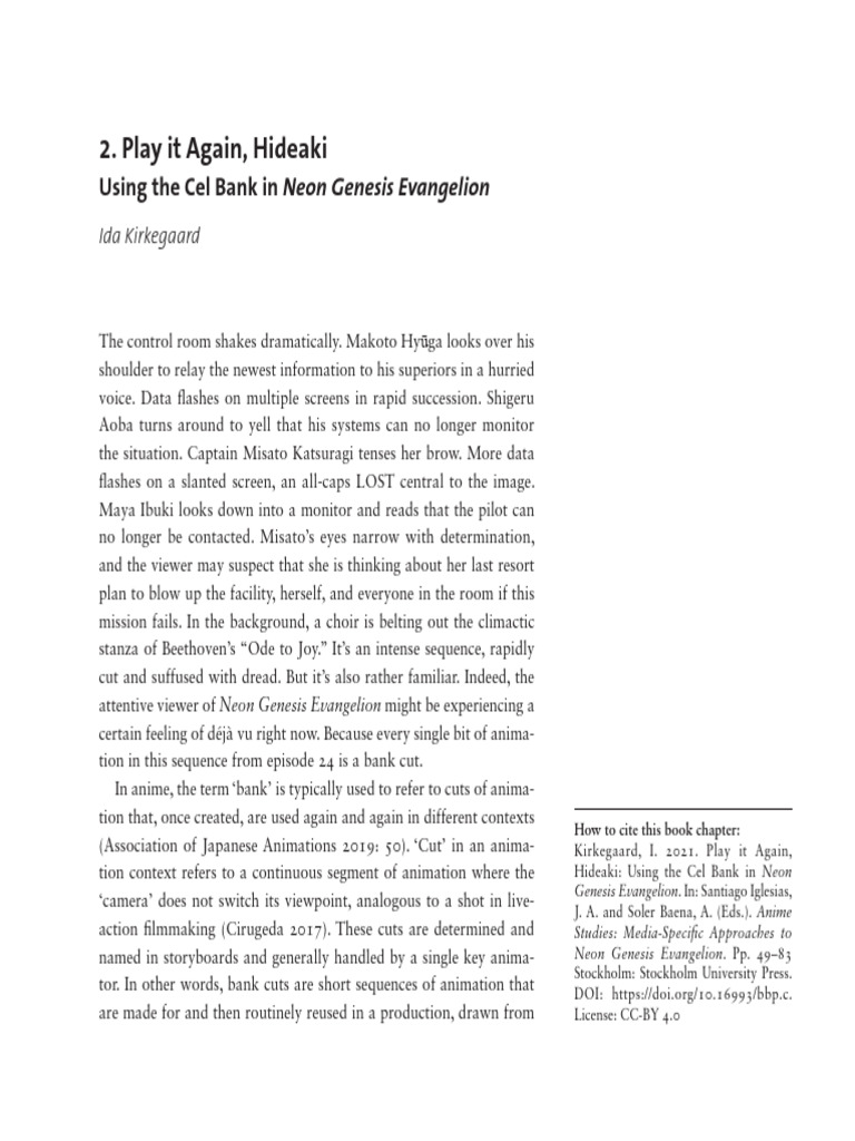 Anime Studies 3 Play It Again Hideaki Using The Cel Bank in Neon G ...