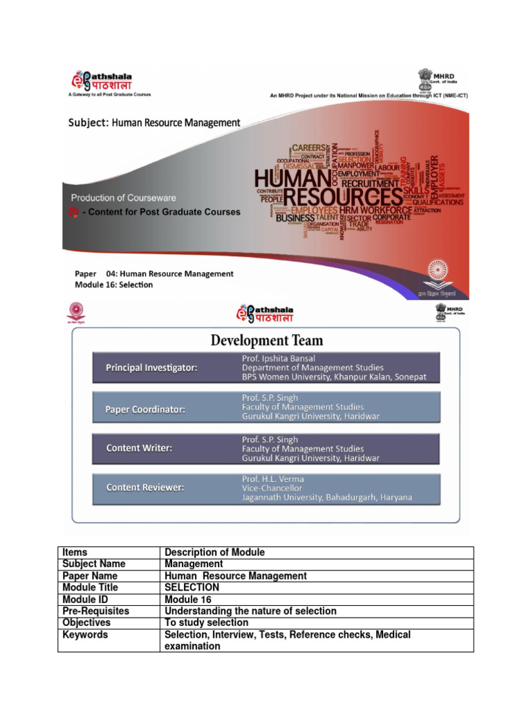 HRM Unit 2 B | PDF | Employment | Physical Examination