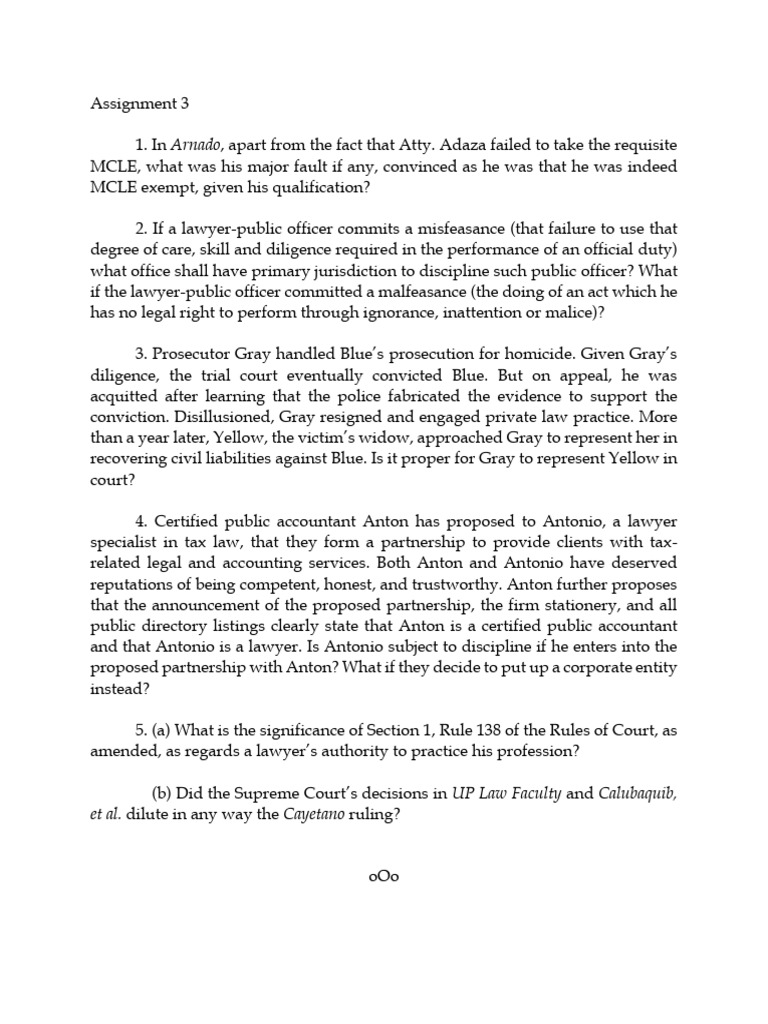 Assignment 3 | PDF | Law