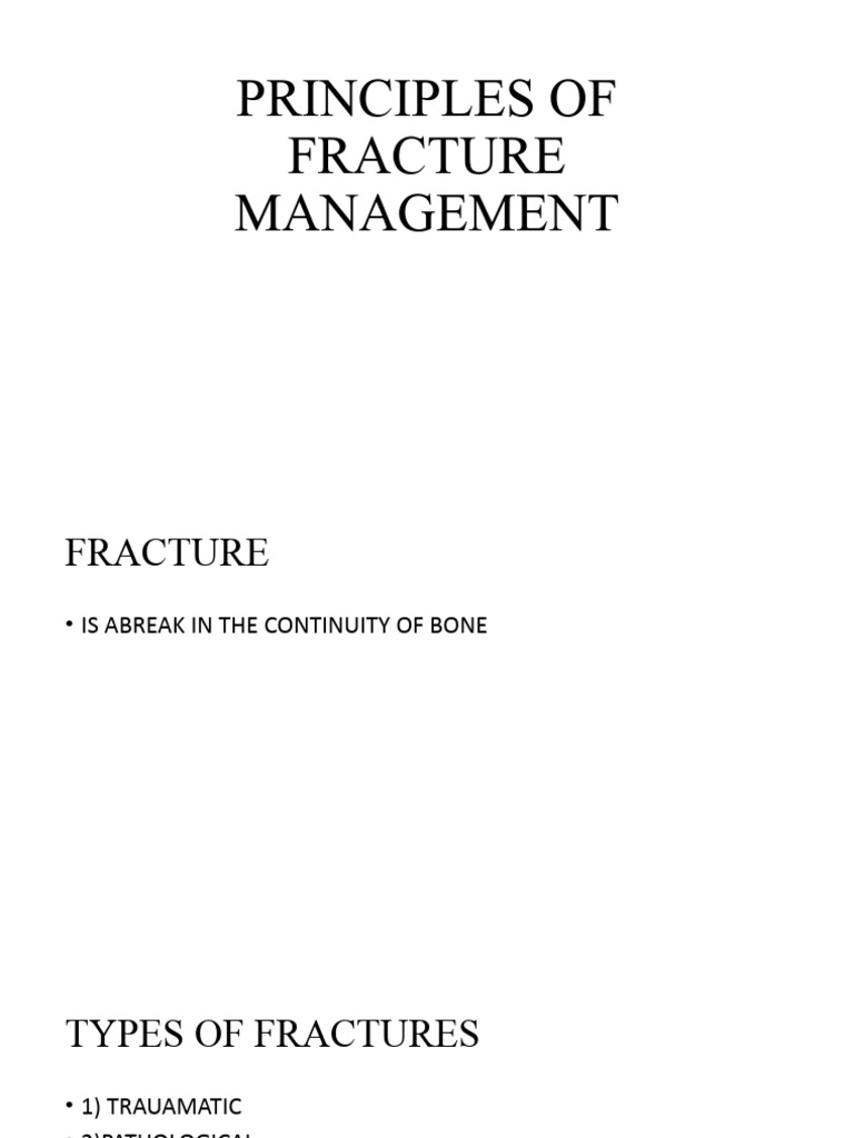 Principles of Fracture Management | PDF | Bone | Causes Of Death