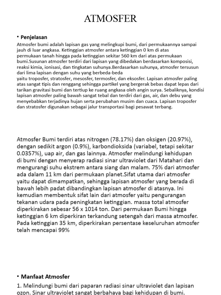 ATMOSFER - Ahmad Fauzan Azima | PDF | Ilmu Sosial | Sains & Matematika