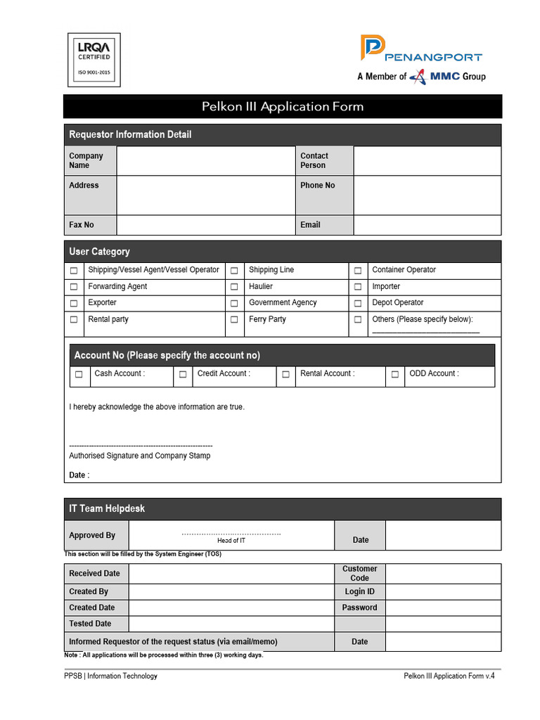 Pelkon III Application Form Guide | PDF | Information Technology ...