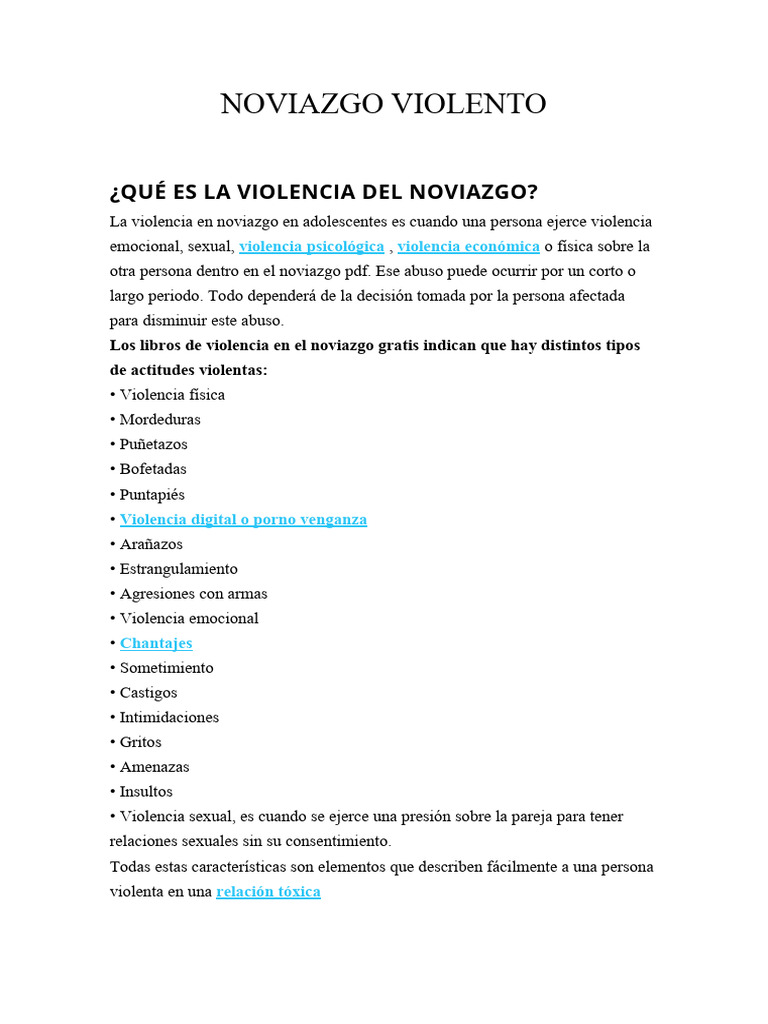 Noviazgo Violento | PDF | Violencia | Agresión