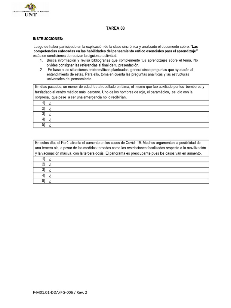 Instrumento de Evaluación #08-2022 | PDF | Ciencia cognitiva | Aprendizaje