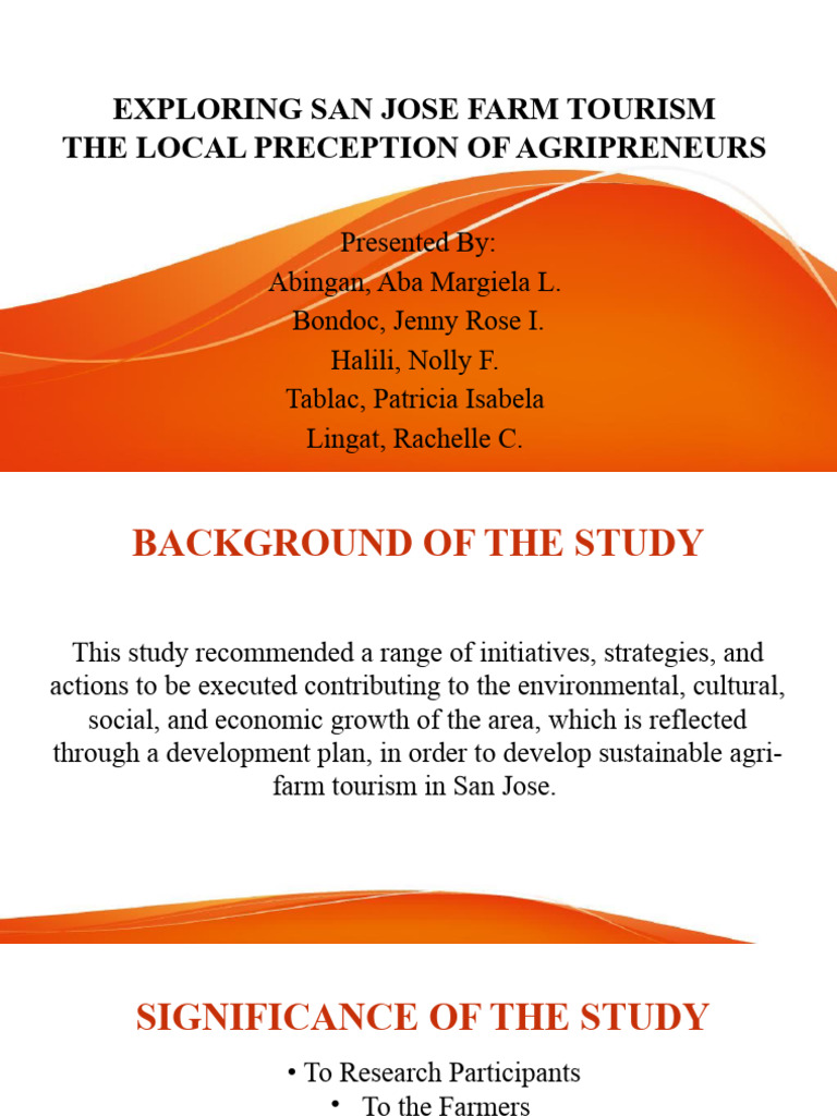 Exploring San Jose Farm Tourism | PDF | Agriculture | Tourism