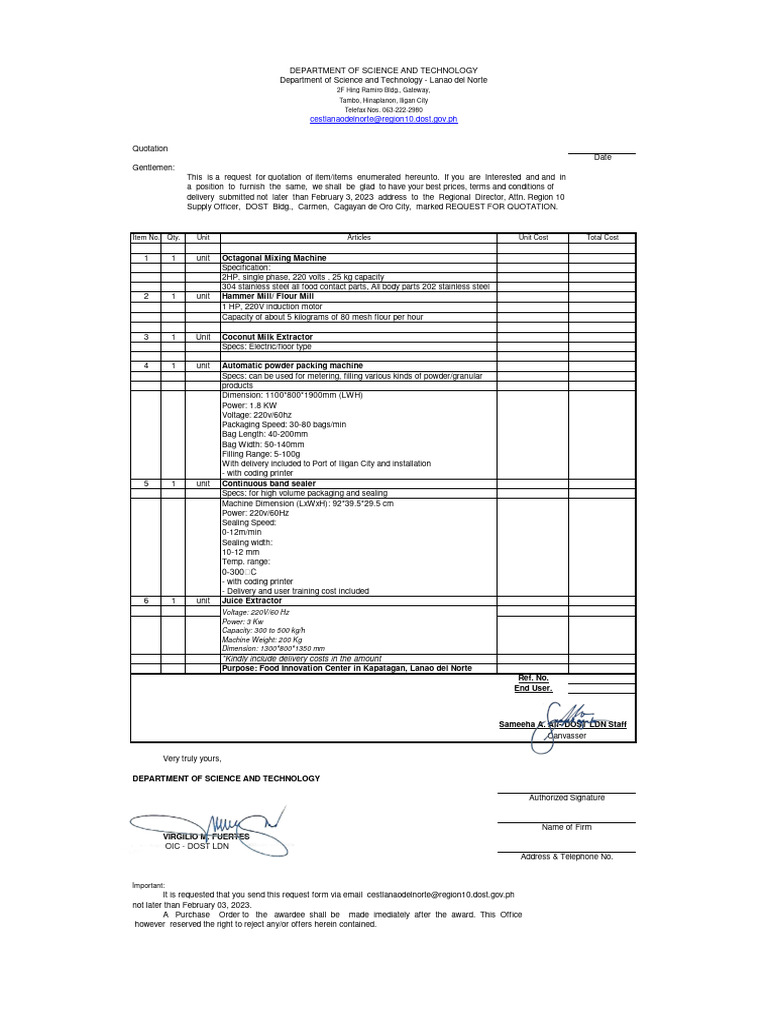FIC Quotation Forms | PDF | Mains Electricity | Manufactured Goods