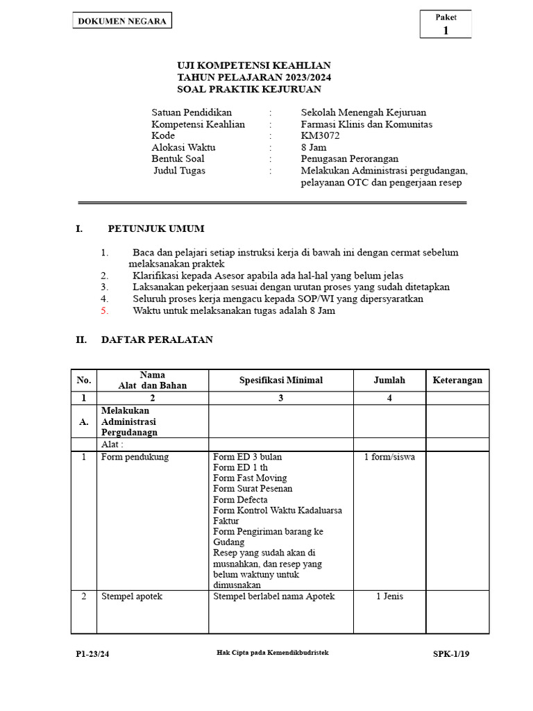 P1-SPK-FARMASI KLINIS KOMUNITAS - Docx-1 | PDF