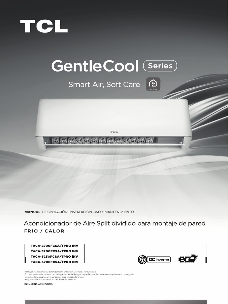 N Manual de Usuario TACA TPRO INV | PDF | Ventilación (Arquitectura ...