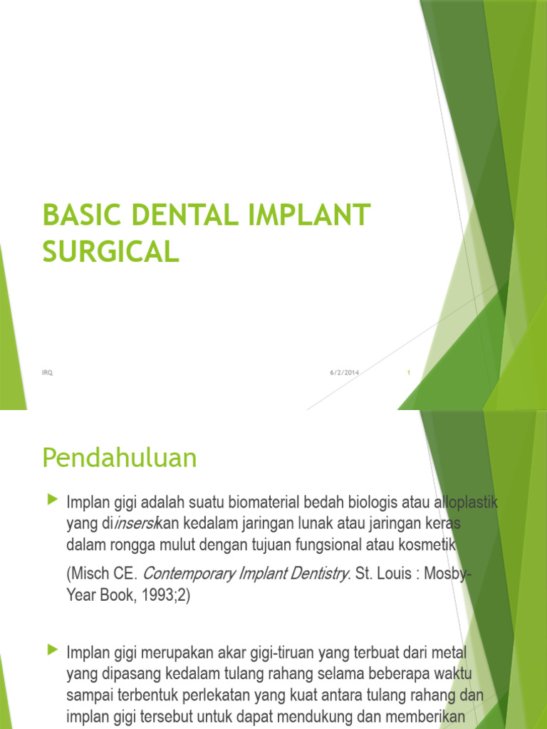 Introduction Dental Implant | PDF