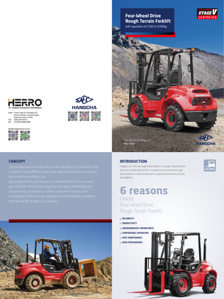 2.5-3.5t-Four-Wheel-Drive-Rough-Terrain-Forklift-Truck | PDF | Axle | Tire