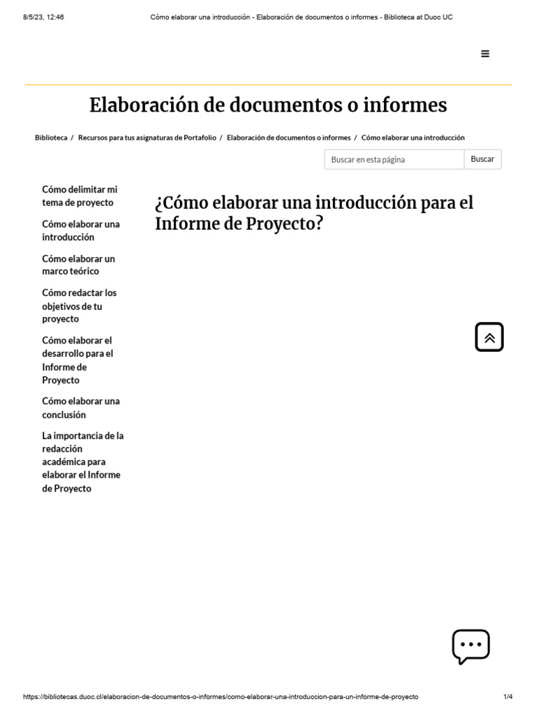 Cómo Elaborar Una Introducción - Elaboración de Documentos o Informes - Biblioteca at Duoc UC ...