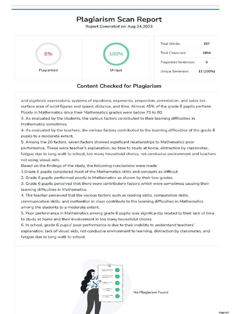 Plagiarism Report | PDF