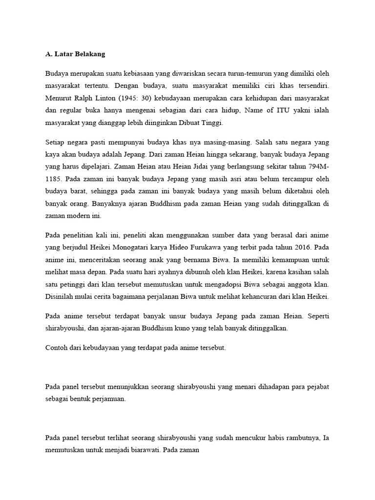 A. Latar Belakang | PDF