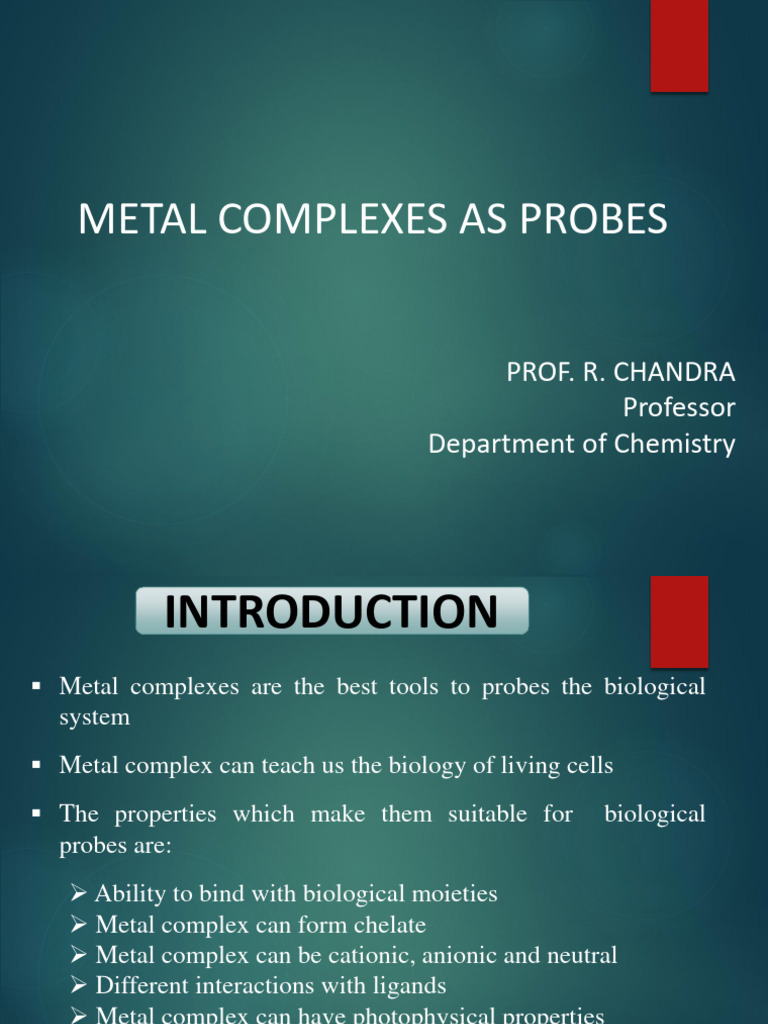 Metal Ions As Probes | PDF