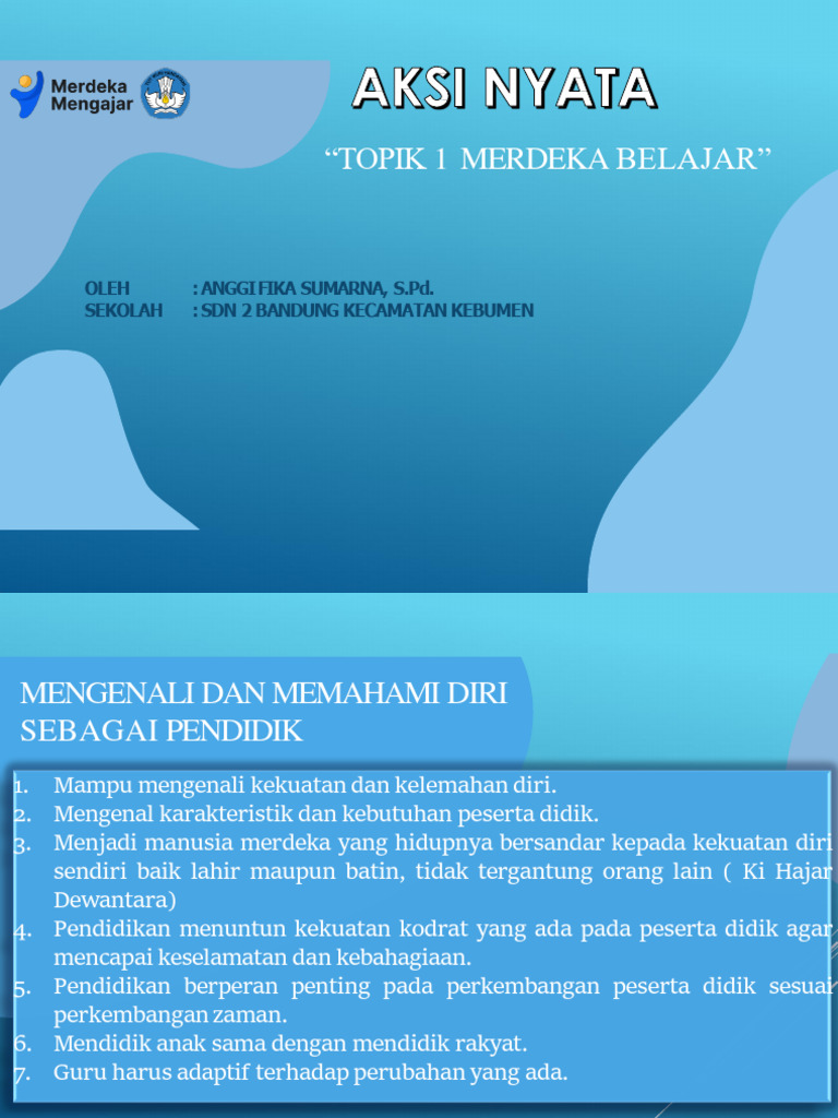 Aksi Nyata Kurikulum Merdeka AFS New | PDF