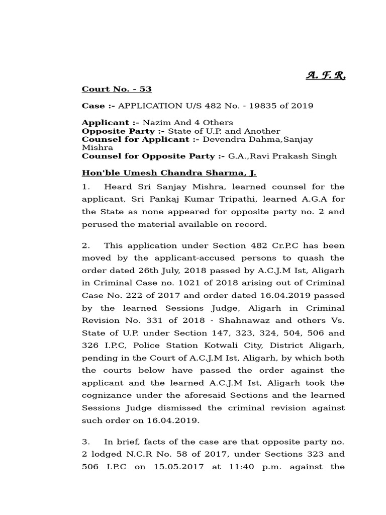 326 Ipc Best Decesion | PDF | Magistrate | Public Law