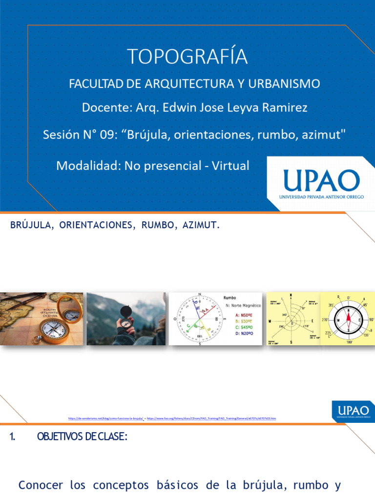 Topografía: Brújula y Azimut | PDF | Azimut | Brújula