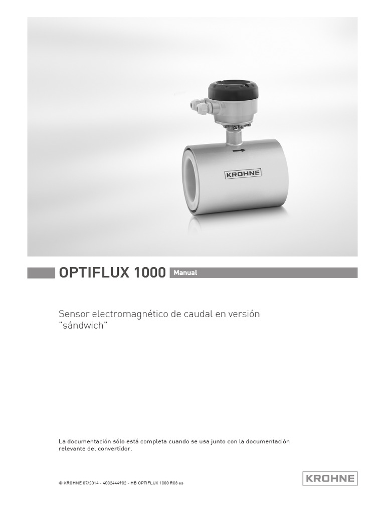 MA OPTIFLUX 1000 Es 140709 4002444902 R03 1000272136 1 | PDF | Inductor ...