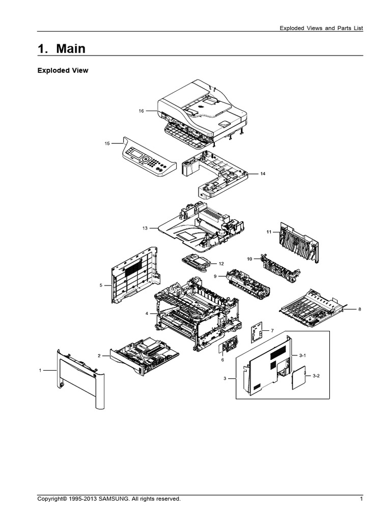 Samsung SL-M3870FD EIS Parts | PDF | All Rights Reserved | Document